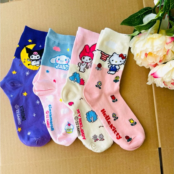 Sanrio | Accessories | Hello Kitty Kuromi Cinnamoroll My Medoly Socks ...